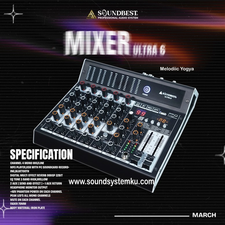 Mixer Soundbest Ultra 6 | Grosir Audio & Perlengkapan Sound System